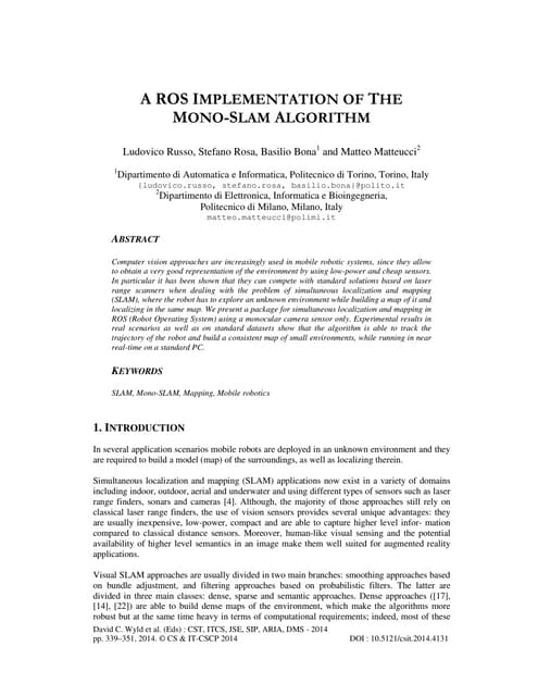 SLAM Constructor Framework for ROS | PDF