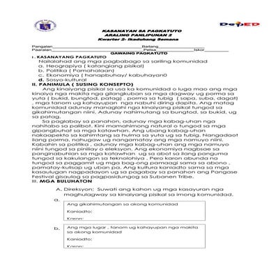 ARPAN-2-LAS Q2 W2.docx grade 4 quarter 4 | PDF