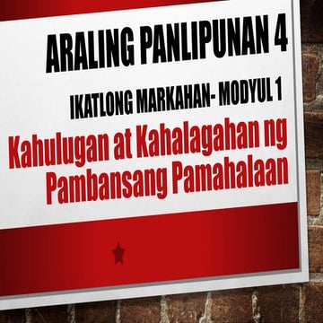 Arpan 4 Quarter 3 Modyul 1 | PPT