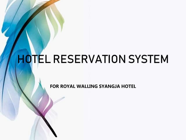 Hotel management system presentation | PPTX