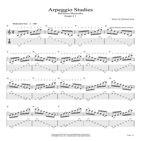 Arpeggios Etude # 1 | PDF
