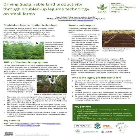 Sustainable Intensification through the doubled-up legume technology | PPTX