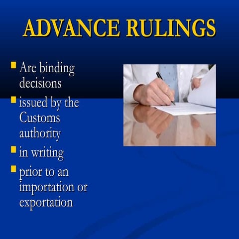 How Advance Rulings are useful tools for Single Windows | PPT ...