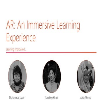 AR: An Immersive Learning Proces | PPTX | Smartphones | Consumer Electronics