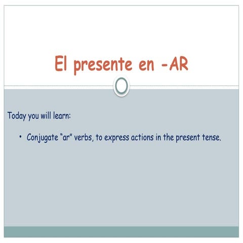 AR Present Tense WEB ppt of spanish verbs | PPT