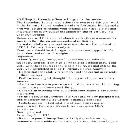 ARP Step 3 Secondary Source Integration InstructionThe Secondar.docx