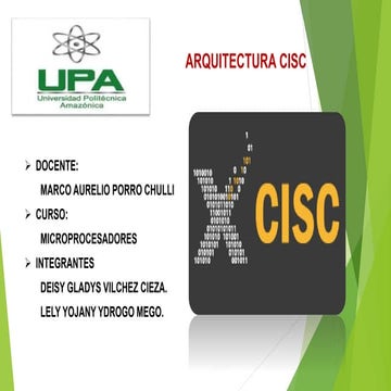 ARQUITECTURA CISC | PPTX