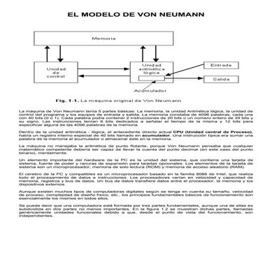 Arquitectura de computador el modelo de von neumann | DOCX