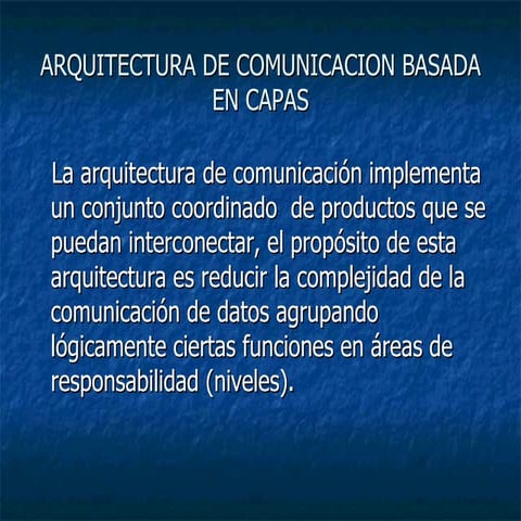 Arquitectura De Comunicacion Basada En Capas | PPT | Computer Networking | Computing