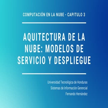 Arquitectura de la nube modelos de servicio y despliegue | PDF