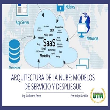 Arquitectura de la nube modelos de servicio y despliegue por keilyn castillo | PPTX