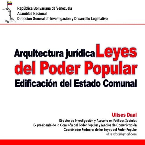Arquitectura jurídica leyes del poder popular edificación del estado ...