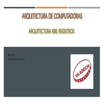 Arquitectura x86_ Registros | PPTX