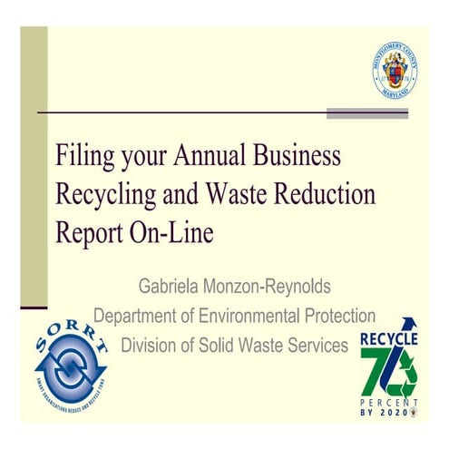 SORRT Recycling Report Webinar | PPT