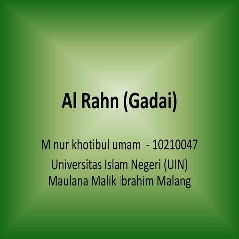 Ar rahn (gadai) | PPTX