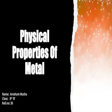 CHARACTERISTICS OF METALS from the unit metals.pptx