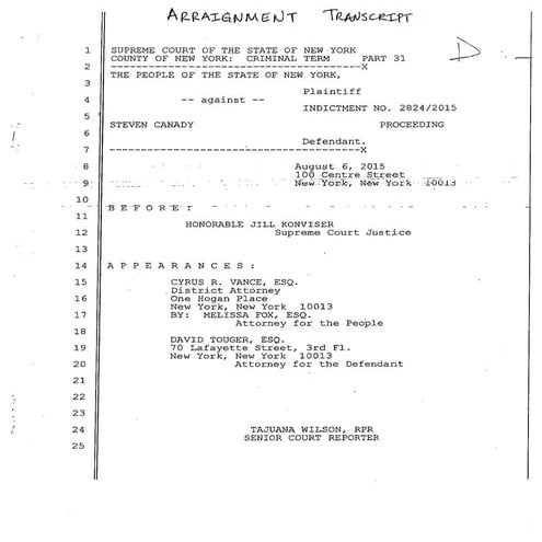Arraignment transcript | PDF | Crime & Harmful Acts to Individuals ...