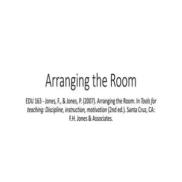 Arranging the room chapter 4 | PPT