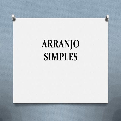 Arranjo simples | PPTX