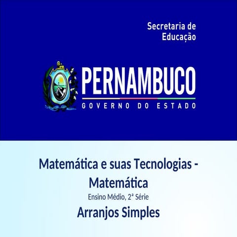 explicação arranjo simples principio fundamental da contagem | PPT