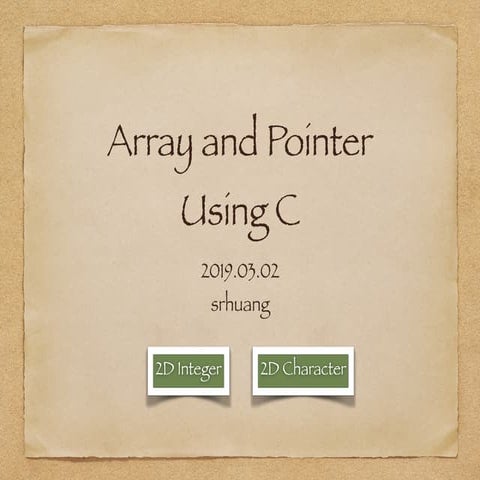 Array And Pointer Ppt
