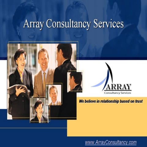Array Consultancy Services Brochure [Ppt] | PPT