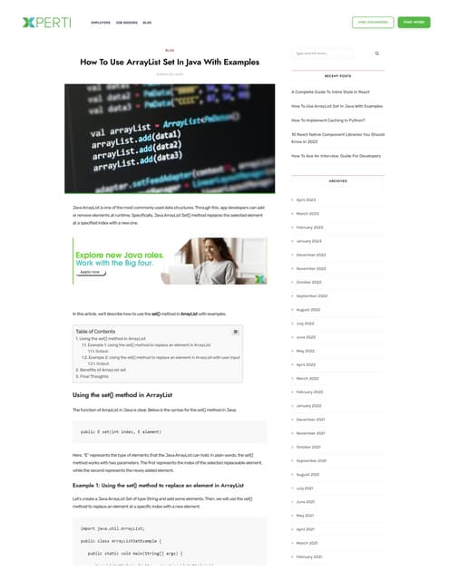 How To Use ArrayList Set In Java With Examples | PDF How To Use ArrayList Set In Java With Examples | PDF