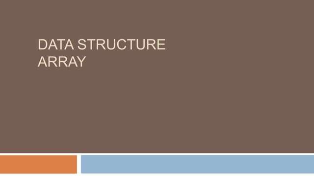 Array Operations.pptxdata structure array indsa | PPT Array Operations.pptxdata structure array indsa | PPT