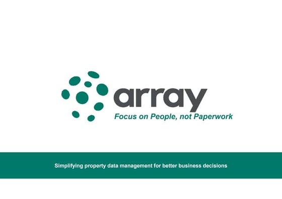 Array Investor Pitch Deck | PPT