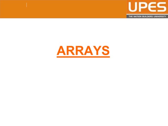 Arrays Ppt