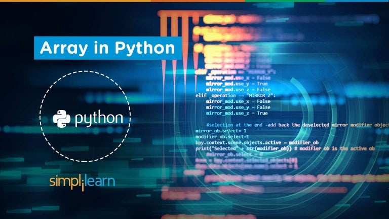 Python Array Tutorial | Array In Python | Python Tutorial | Python Pr…