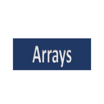 Arrays Pptx