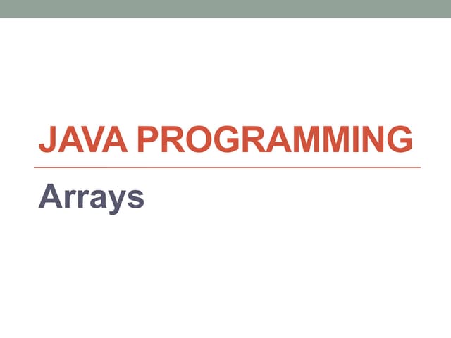 Arrayspptx Programming Languages Computing