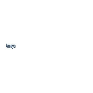 Arrays manipulation and sorting for development 4 | PDF