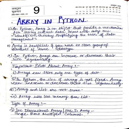 IT CONTAINS ARRAYS AND SORTING ALGO'S IN PYTHON | PDF