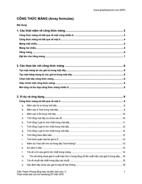 Arrays Formulas Rev1 Pdf