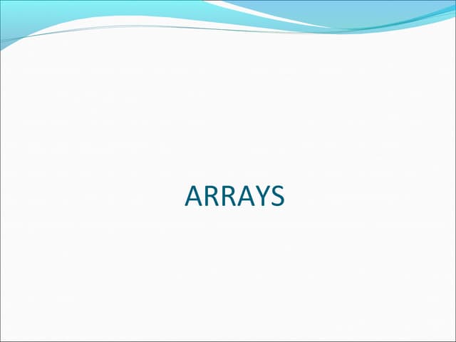 Array & string | PPT Array & string | PPT
