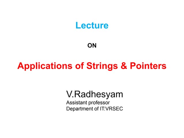 Array strings | PPT | Programming Languages | Computing Array strings | PPT | Programming Languages | Computing