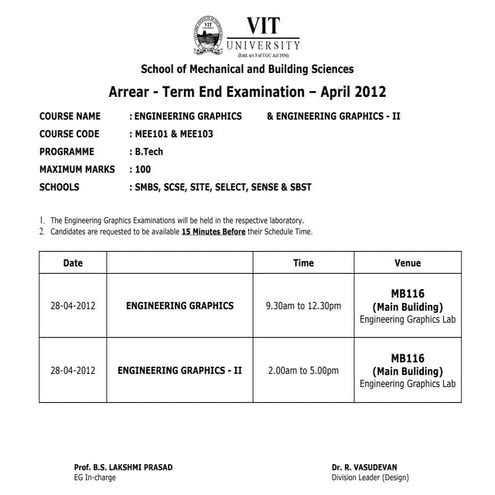 Arrear exam april 2012 | DOC