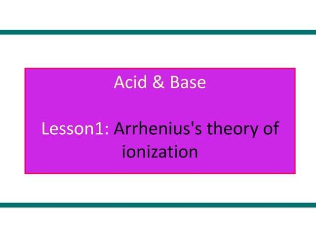 Bronsted lowry acid and base | PPT | Chemistry | Science