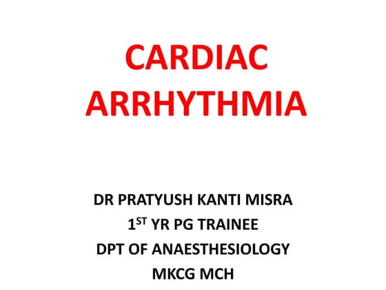 Arrhythmias | PPT