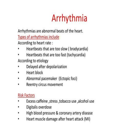 Arrhythmia | PPT