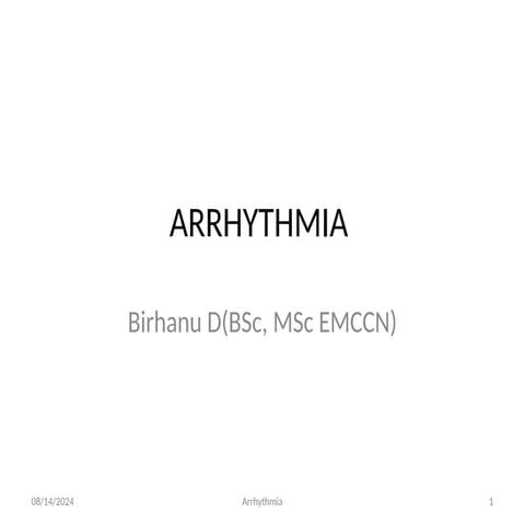 Arrhythmia.pptx power point presentations | PPT