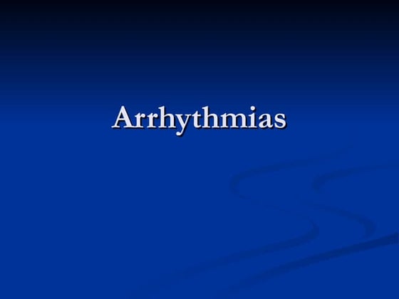 Arrhythmias | PPT