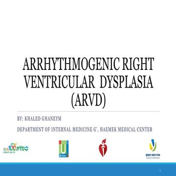 Arrhythmogenic right ventricular dysplasia - ARVD | PPTX