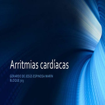 Arritmias cardíacas | PPTX