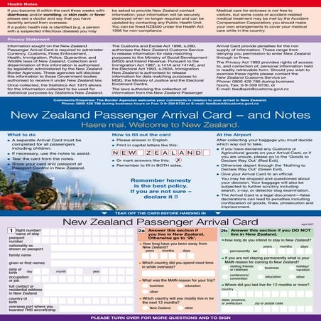 Arrival Card | PDF