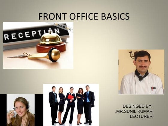 Front Office(Pre-arrival procedure for FIT, VIP & Groups) | PPTX