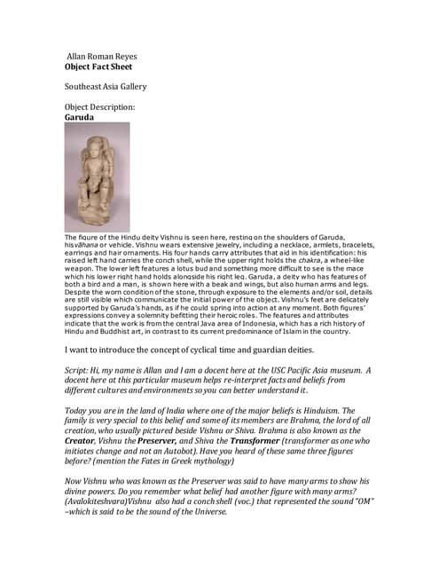 Object Fact Sheet - Tokonoma | PDF