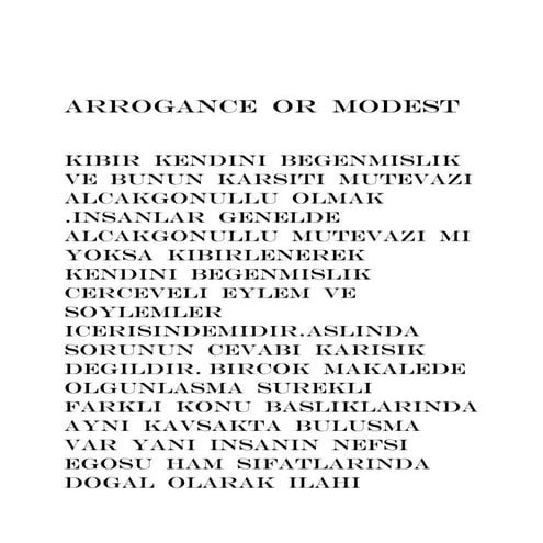 ARROGANCE OR MODEST.pdf................. | PDF